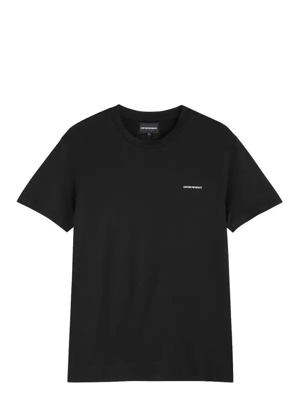 Emporio Armani Logo Jersey T-shirt - Black