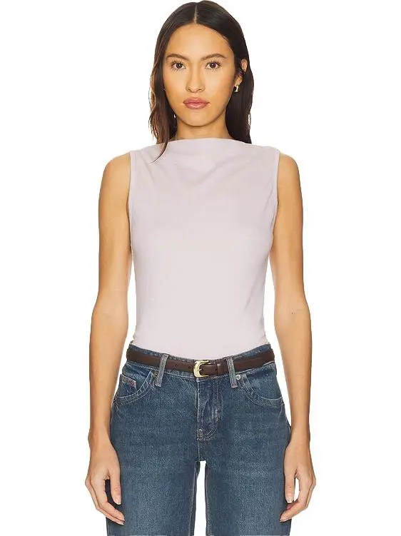 Michael Stars Coco Ruched Top - Cement