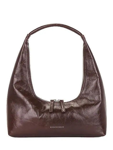 MARGESHERWOOD Hobo Shoulder Bag - Mocha Crinkle