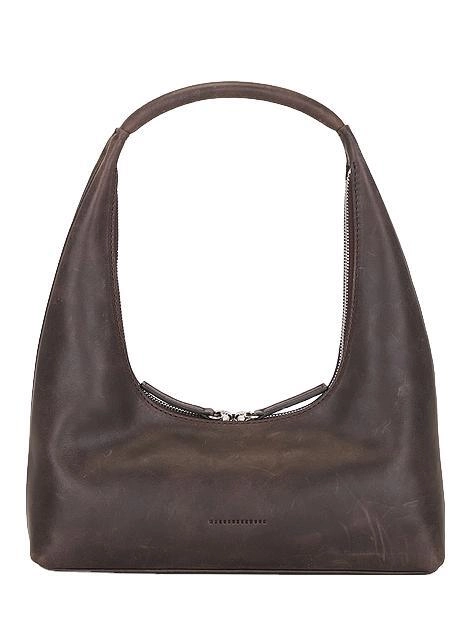 MARGESHERWOOD Hobo Shoulder Bag - Sepia Pull-up