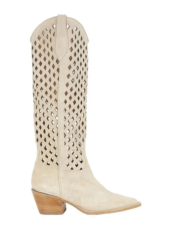 Free People Diamonds Are Forever Cowboy Boot - Sand Suede