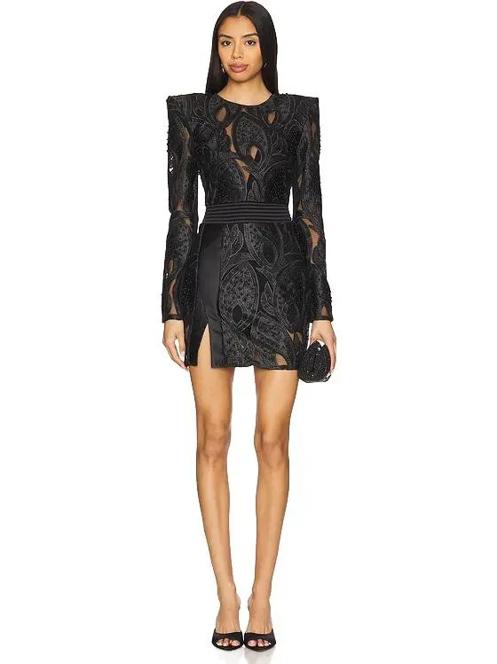 ZHIVAGO Belle Fleur Mini Dress - Black