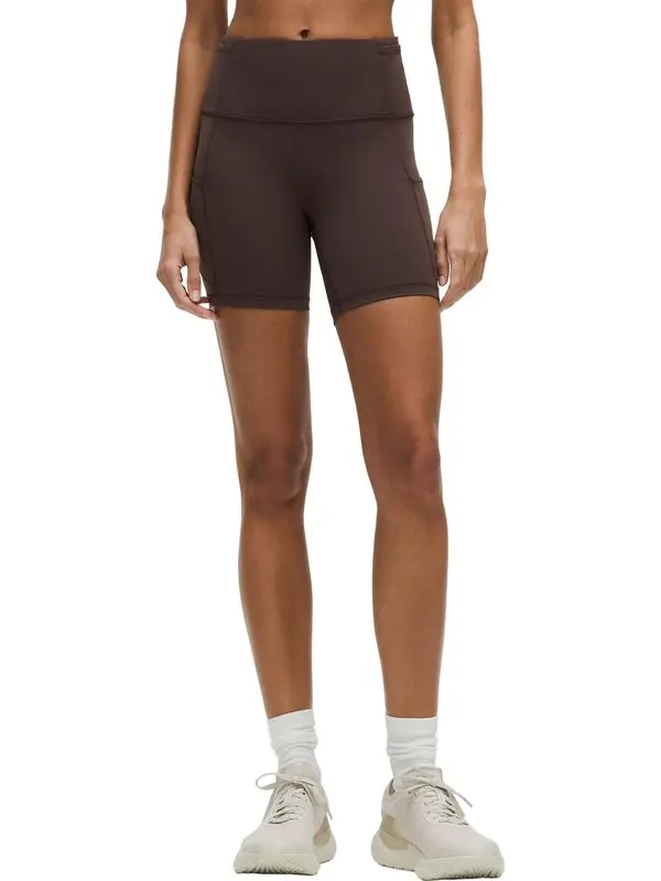 Lululemon Fast And Free High-rise 6" Short - Espresso