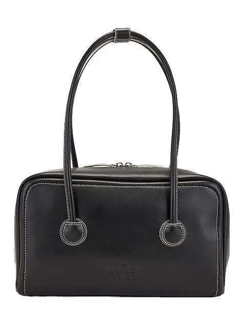 MARGESHERWOOD Soft Boston Bag - Black Plain