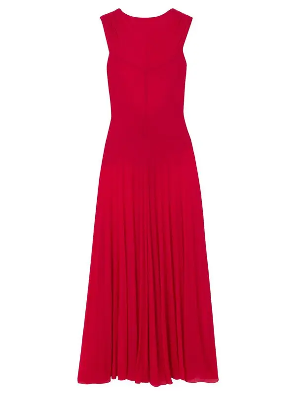 Magda Butrym Open-back Paneled Stretch-jersey Maxi Dress - Red