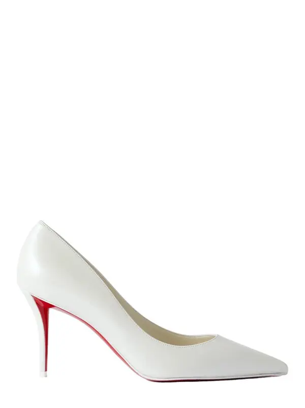 CHRISTIAN LOUBOUTIN Miss Z 80 Leather Pumps - Silver