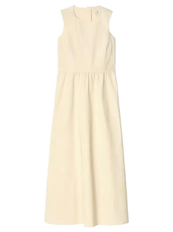 Cos Open-back Cotton Maxi Dress - Beige