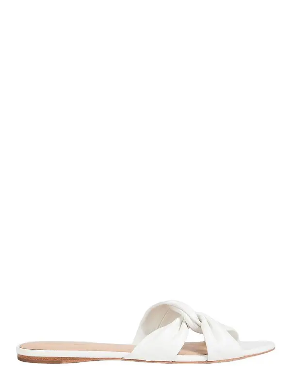 Veronica Beard Seraphina Twisted Leather Sandals - Off-white
