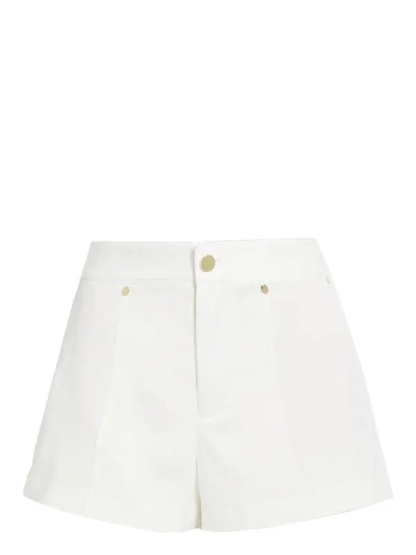 Alice + Olivia Satin-crepe Mid-rise Shorts - White