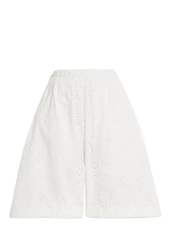 Charo Ruiz Ibiza Lyo Broderie Anglaise Cotton-blend Shorts - White