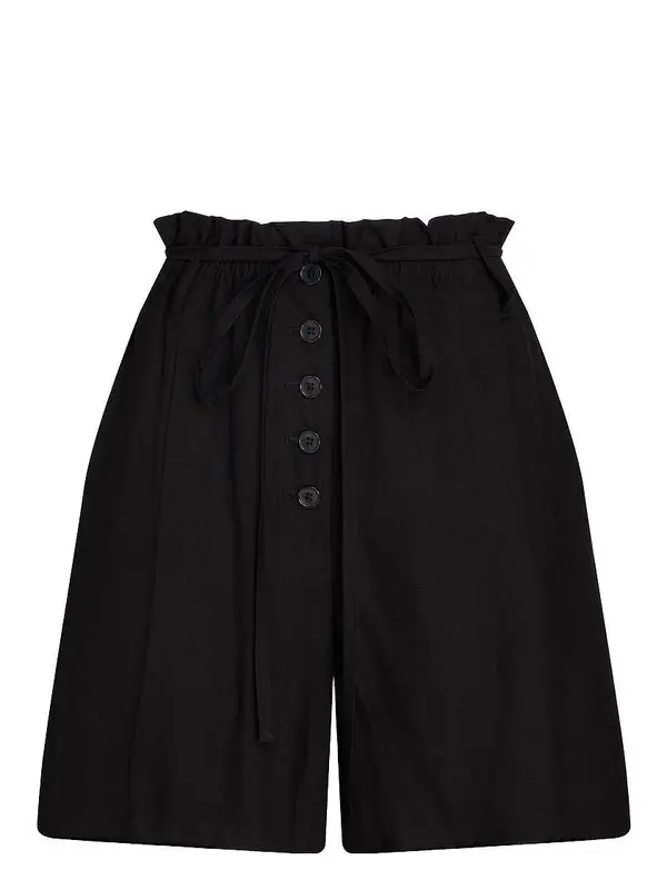 A.emery Cora Belted Twill Shorts - Black