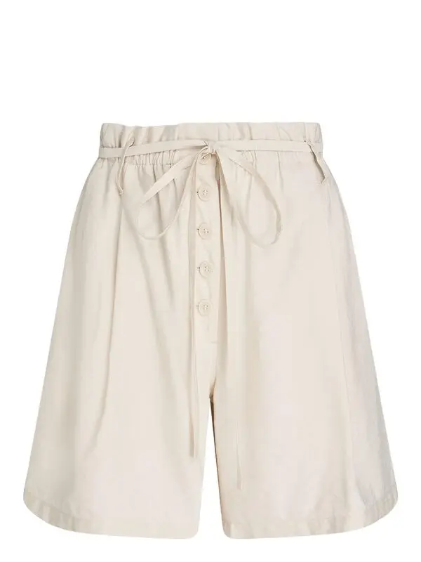 A.emery Cora Belted Twill Shorts - Off-white