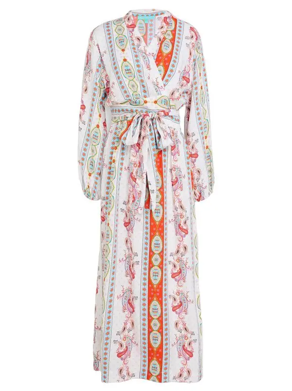 Melissa Odabash Rachel Paisley-print Voile Midi Wrap Dress - White