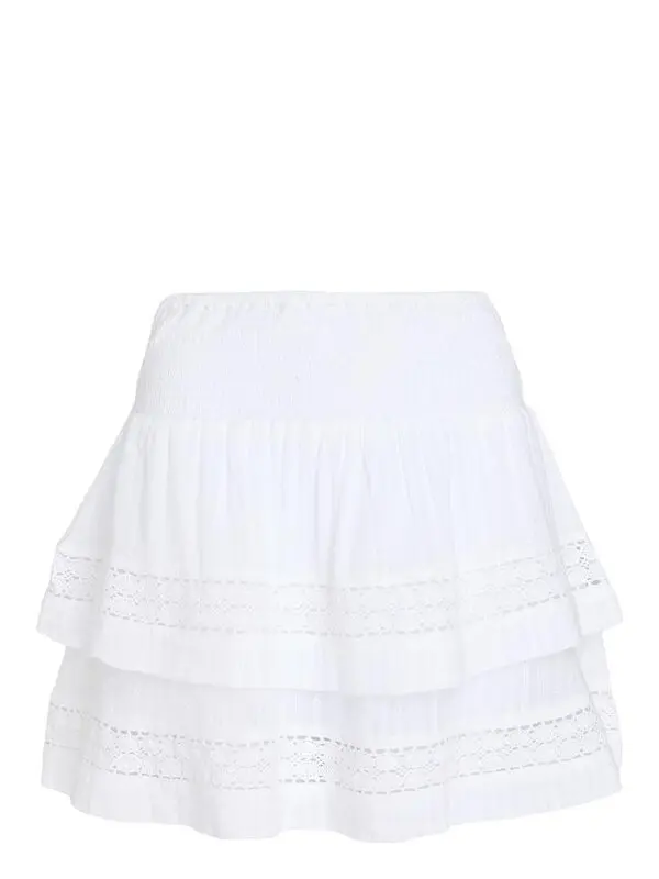 Melissa Odabash Barbara Tiered Mini Skirt - White