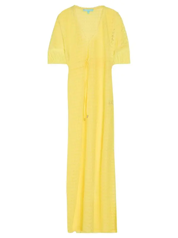 Melissa Odabash Phoebe Crochet Maxi Dress - Yellow