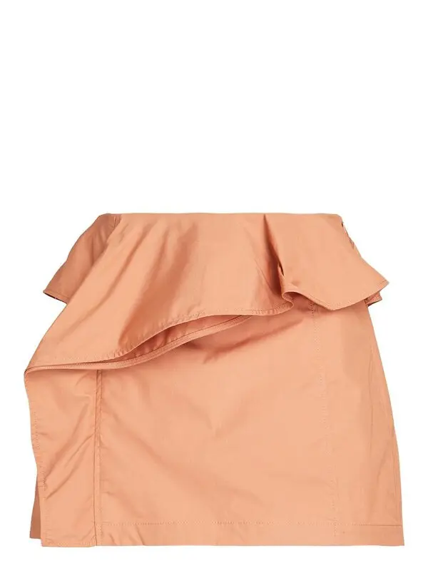 Ulla Johnson Sabi Ruffled Cotton-poplin Mini Skirt - Sand