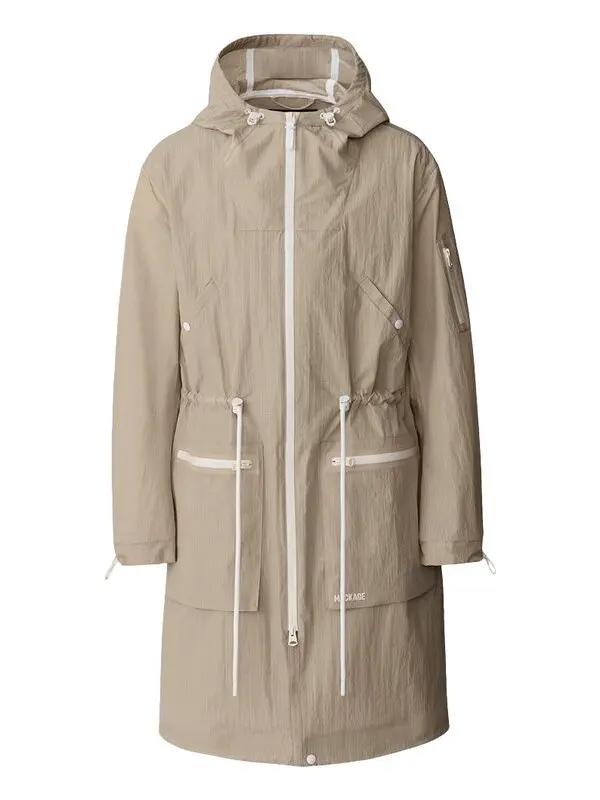 Mackage Gage Long Shell Parka Jacket - Taupe
