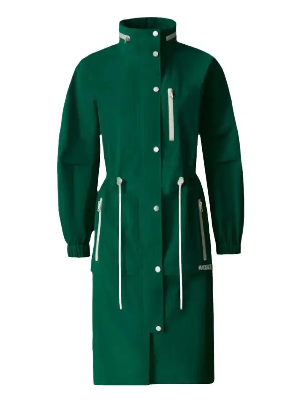 Mackage Knee-length Seam-sealed Rain Jacket - Leaf Green