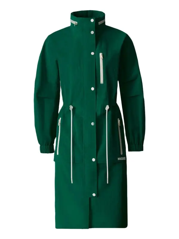 Mackage Knee-length Seam-sealed Rain Jacket - Leaf Green