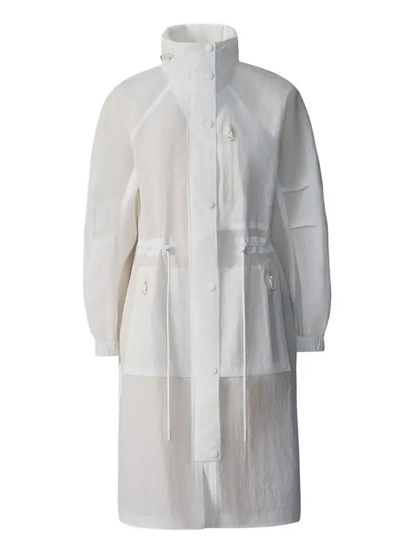Mackage Knee-length Seam-sealed Rain Jacket - White