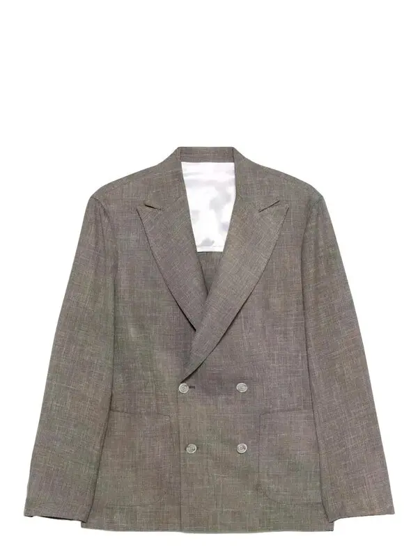 BARBA NAPOLI Double-breasted Blazer - Grey