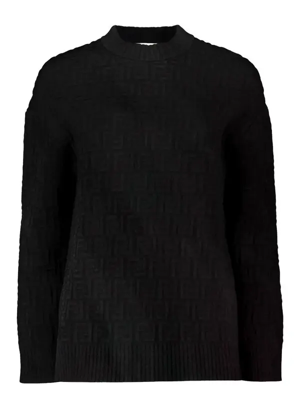 Fendi Ff-motif Sweater - Black