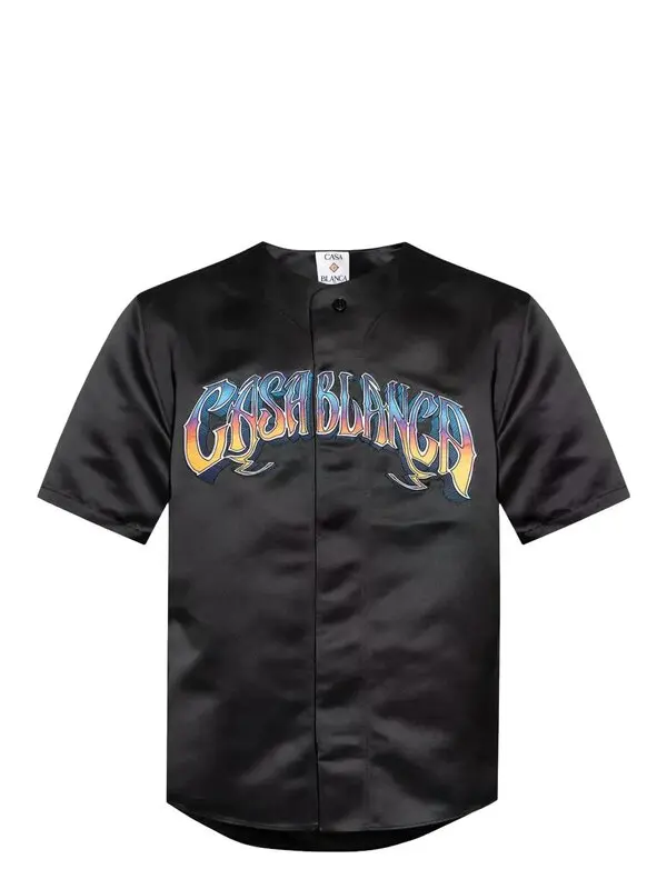 Casablanca Gothic Baseball Shirt - Black