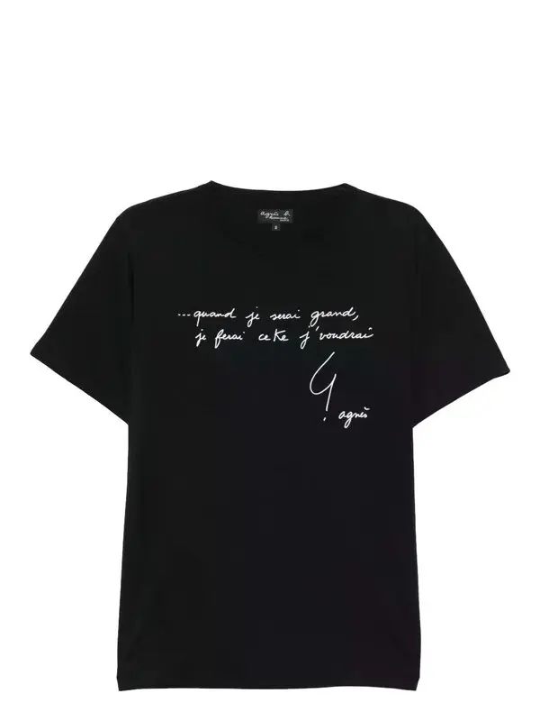 AGNÈS B. Graphic Print T-shirt - Black
