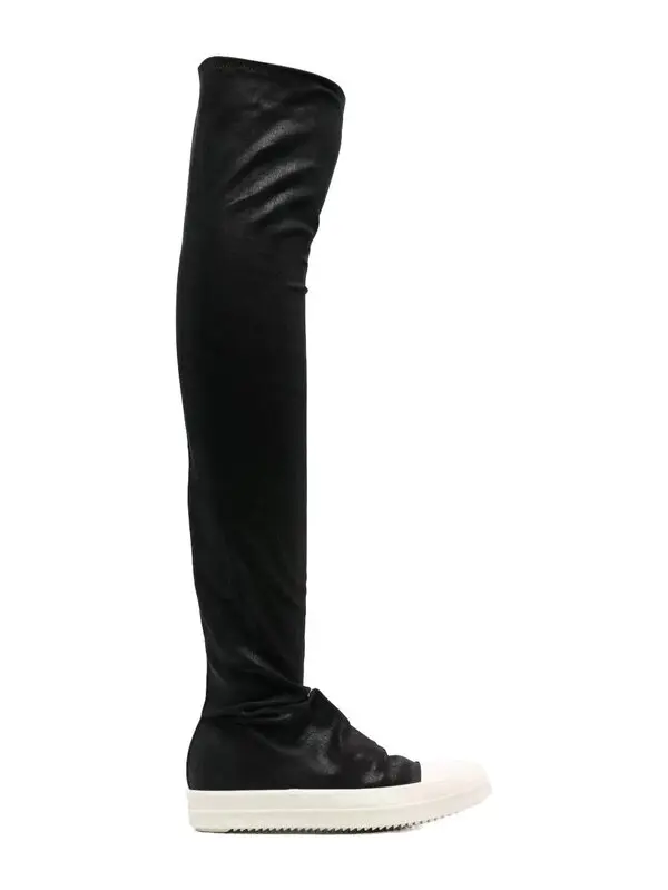 Rick Owens High Sock Sneakers - 911 Black/ Milk/ Milk