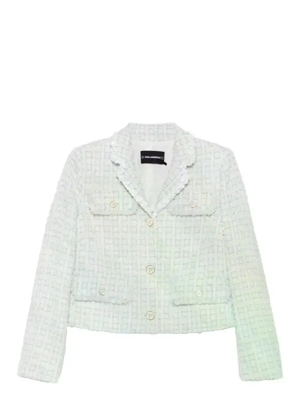 Karl Lagerfeld Bouclé Jacket - White