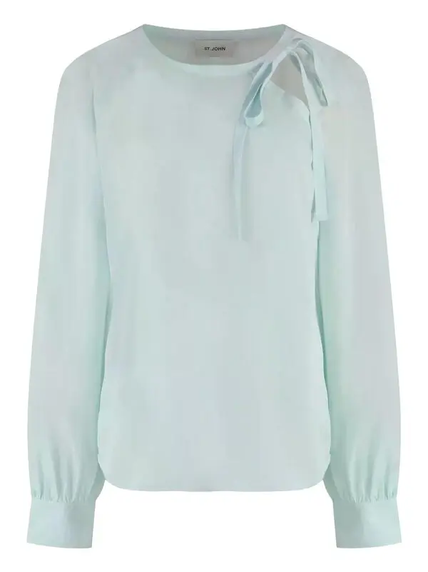 St. John Silk Blouse - Blue