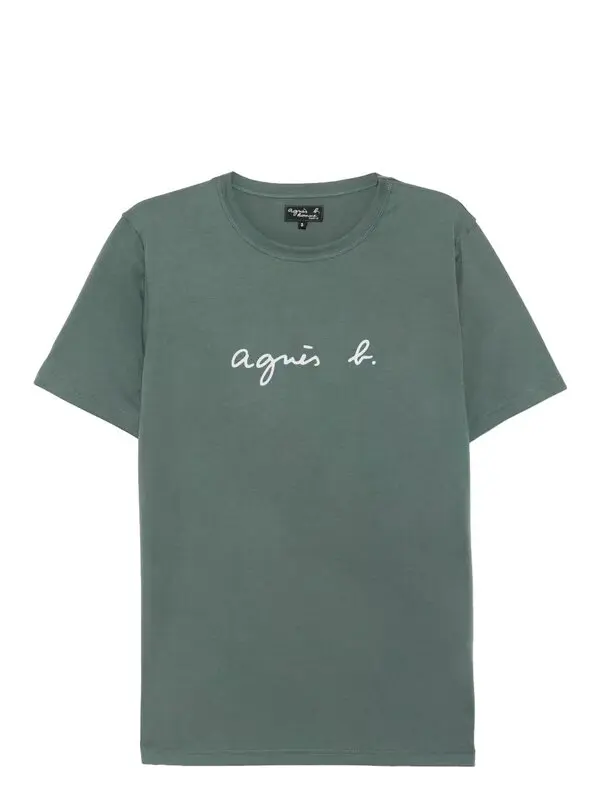 AGNÈS B. Logo Printed T-shirt - Green