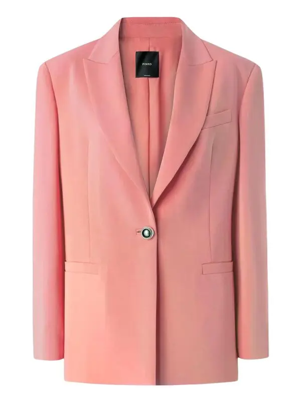 Pinko Single-breasted Blazer - Pink
