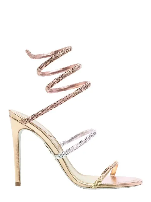 Rene Caovilla 105mm Cleo Sandals - Gold