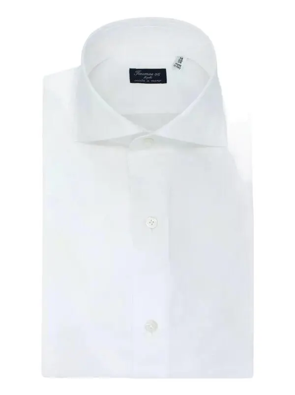 FINAMORE 1925 Cutaway-collar Shirt - White