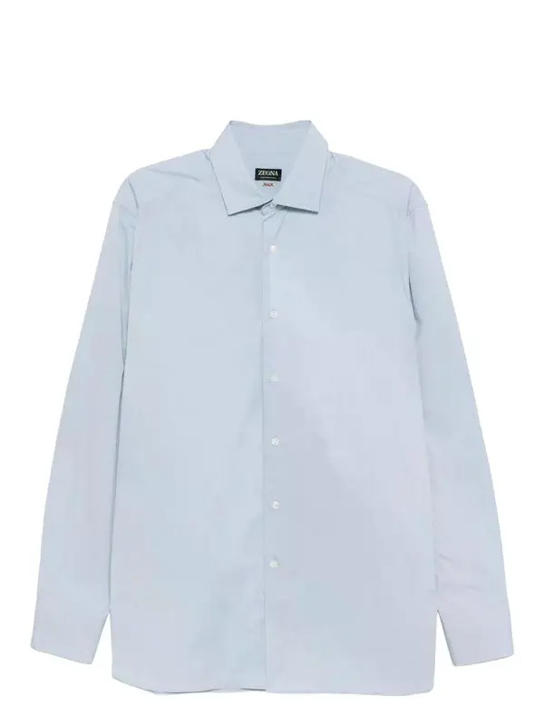 Zegna Long-sleeve Cotton Shirt - Blue