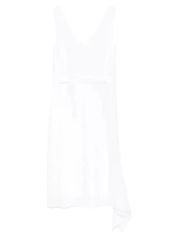 Peserico Bead-detail Midi Dress - White