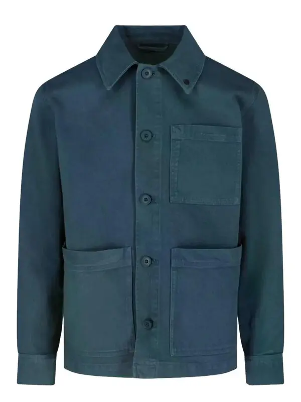 Closed Patch Pocket Shirt Jacket - Blue