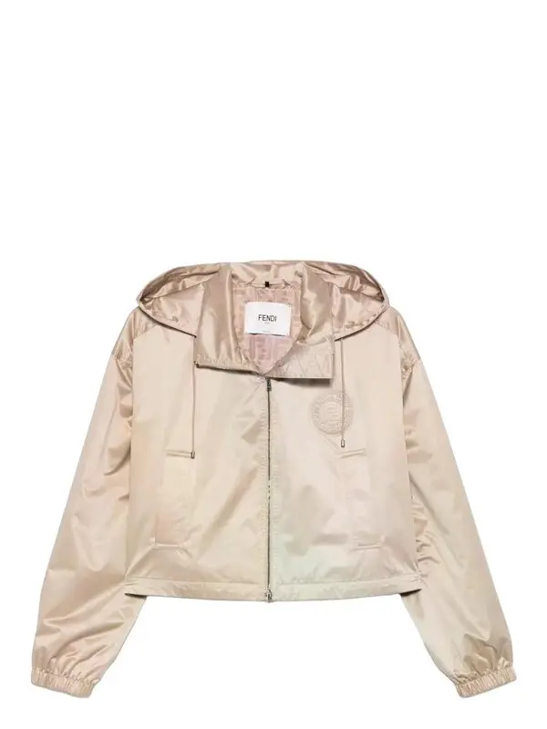 Fendi Logo-patch Jacket - Neutrals