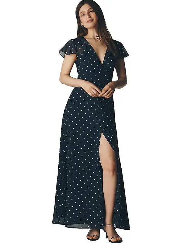 HUTCH Nia Maxi Dress - Navy Dot