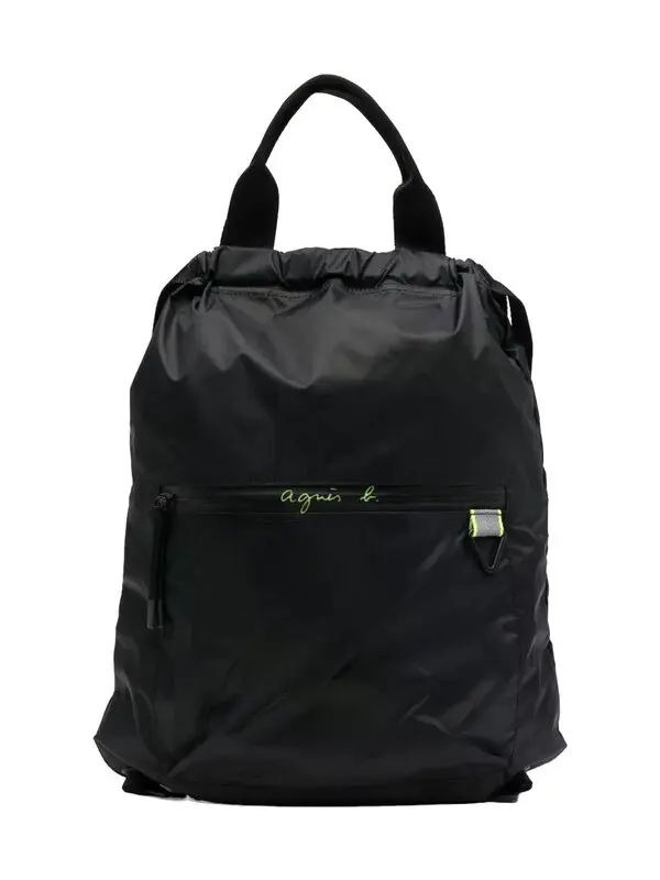 AGNÈS B. Logo-print Backpack - Black
