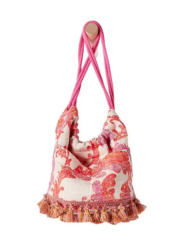 Anna Sui Tassel Crossbody Bag - Coral