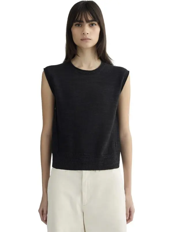 Everlane Cotton-linen Muscle Tank - Black