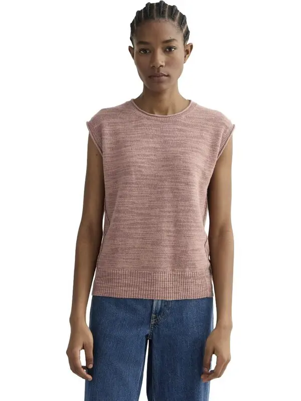 Everlane Muscle Sweater, Cotton Linen - Rose Dusk