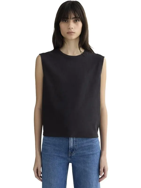 Everlane Cotton Linen Muscle T-shirt - Black