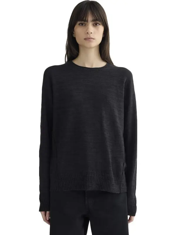 Everlane Cotton-linen Slouch Sweater - Black