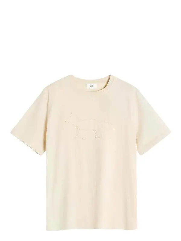 Maison Kitsuné Crafted Profile Fox T-shirt - Neutrals