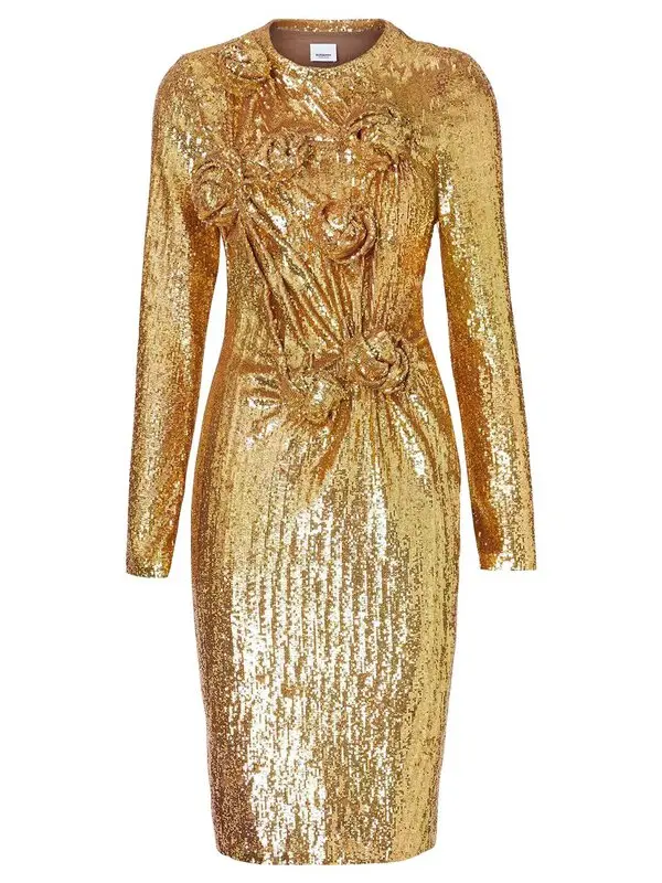 Burberry Sequined Dress - Gold
