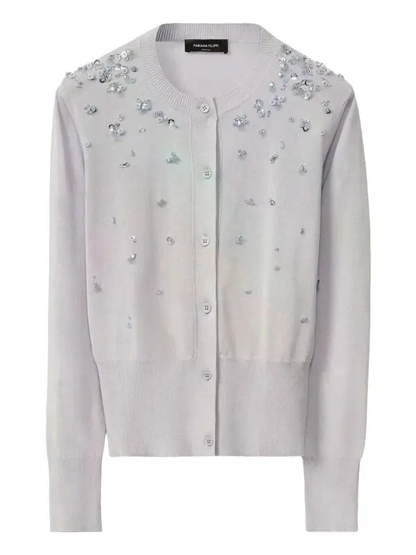 Fabiana Filippi Sequinned Cardigan - Purple