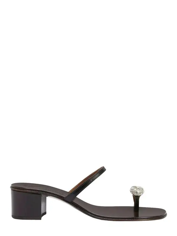 GIUSEPPE ZANOTTI 40mm Icon Ring Sandals - Black